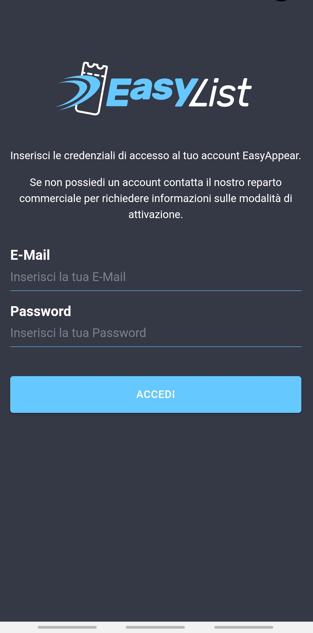 EasyList per gli operatori - EasyAppear